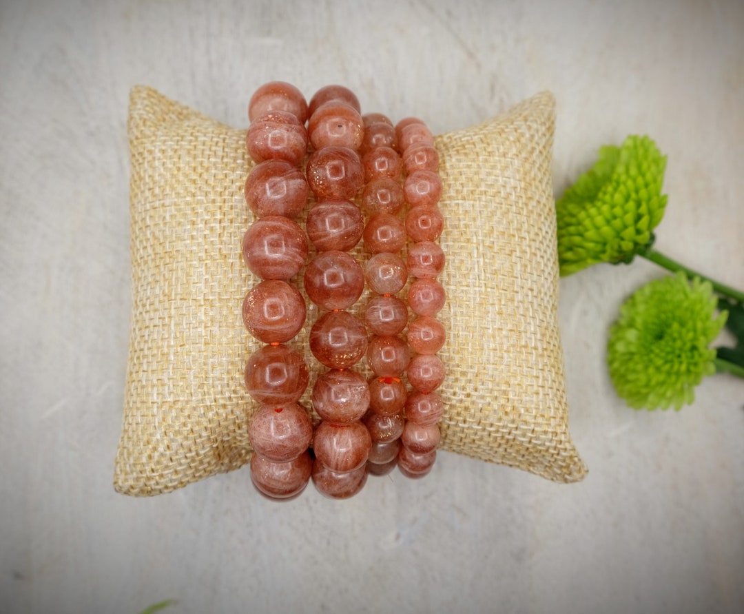 Arusha Sunstone Bracelet 7mm, 8mm, 9mm, 10mm, 12mm - Etsy