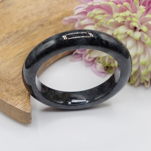 Black Jadeite Bangle Type A Burmese Jade Sizes 59mm - 63mm - Etsy