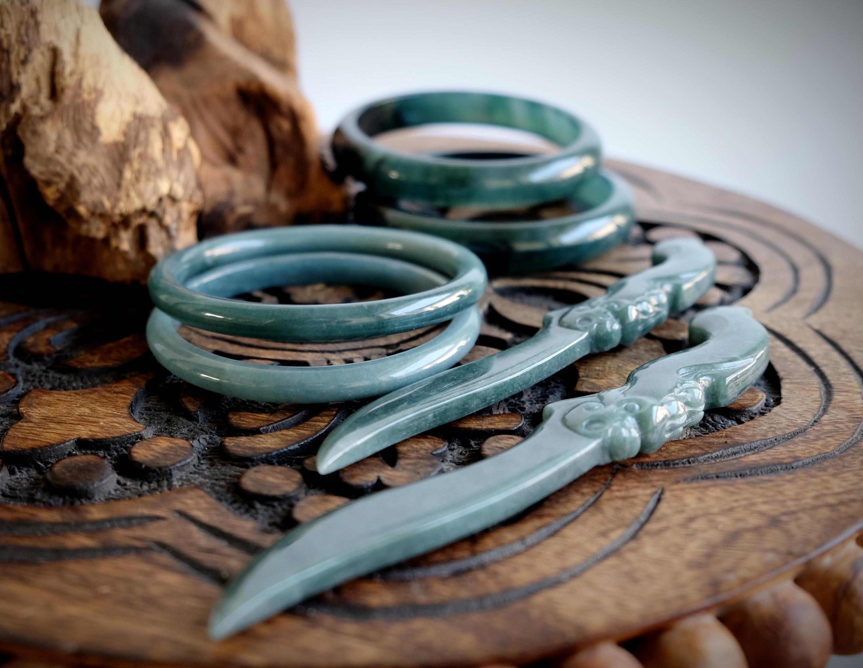5.5'' Carved Sword Knife Blue Water Jade Guatemalan Genuine Jadeite - Etsy