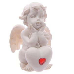 Cherub Gifts/sitting Cherub Holding a Heart/in Memory/remembrance Gifts ...