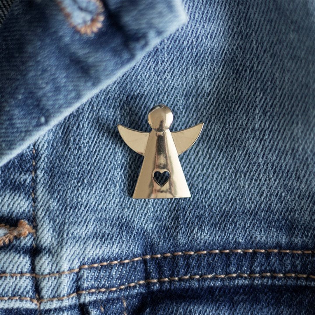Angel Pin Badge/gold Tone Angel Badge/little Angel Sentiment Pin Badge ...
