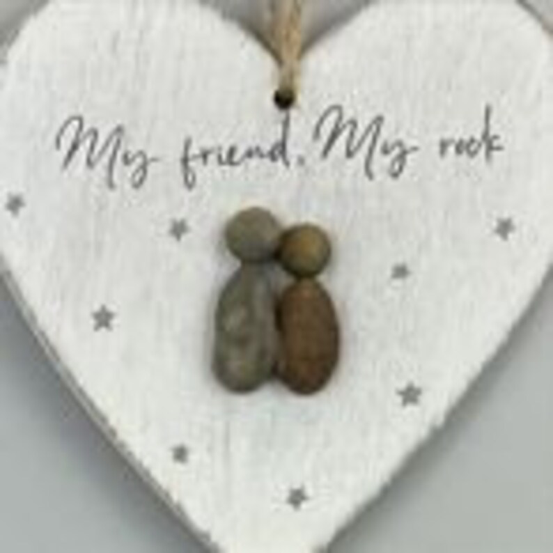 Pebble Heart Picture Plaque/pebble Art/keepsake - Etsy