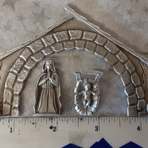 Nativity Set Miniature Scene Pewter 3D, 12 Piece, Movable Figurines ...