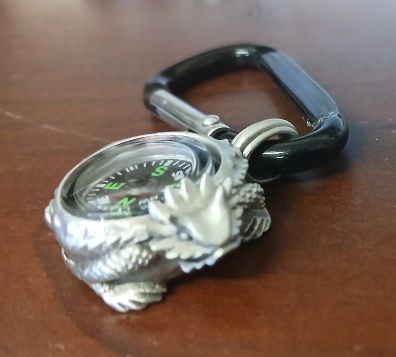 Horned Toad Horned Lizard Horny Toad Pewter Compass With Carabiner Clip ...