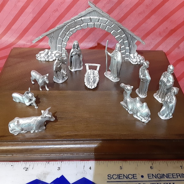 Pewter Nativity Set - Etsy