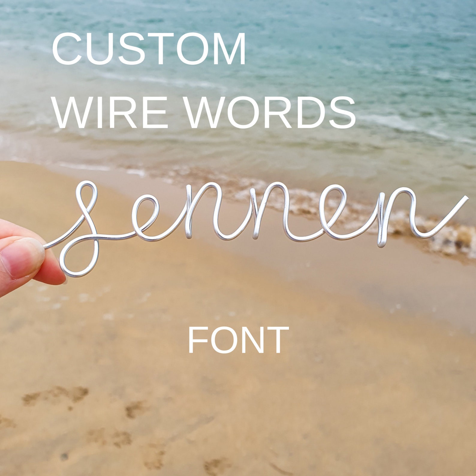 Custom Wire Word Wall Art Sign in Sennen Font Design Your | Etsy