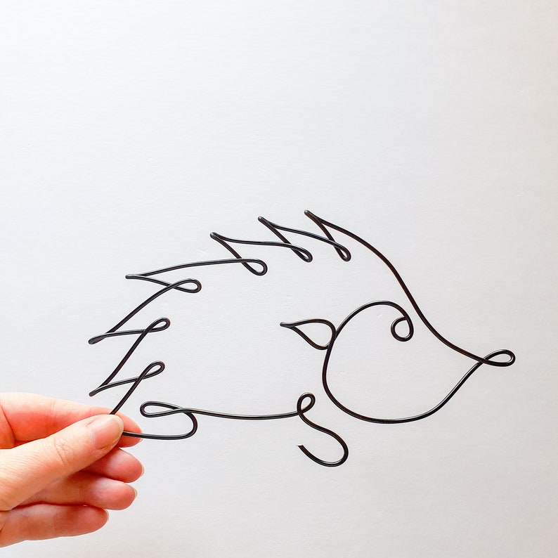 Hedgehog Wire Silhouette Wall Art Sign for Your Home Decor or - Etsy UK