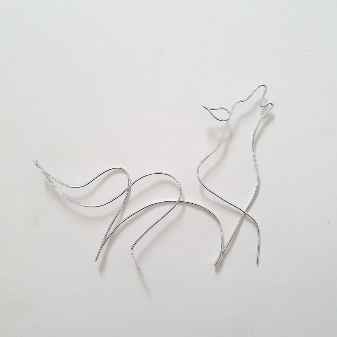 Wire Wolf Wire Silhouette Wall Art | Etsy