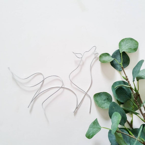 Wire Wolf Wire Silhouette Wall Art | Etsy