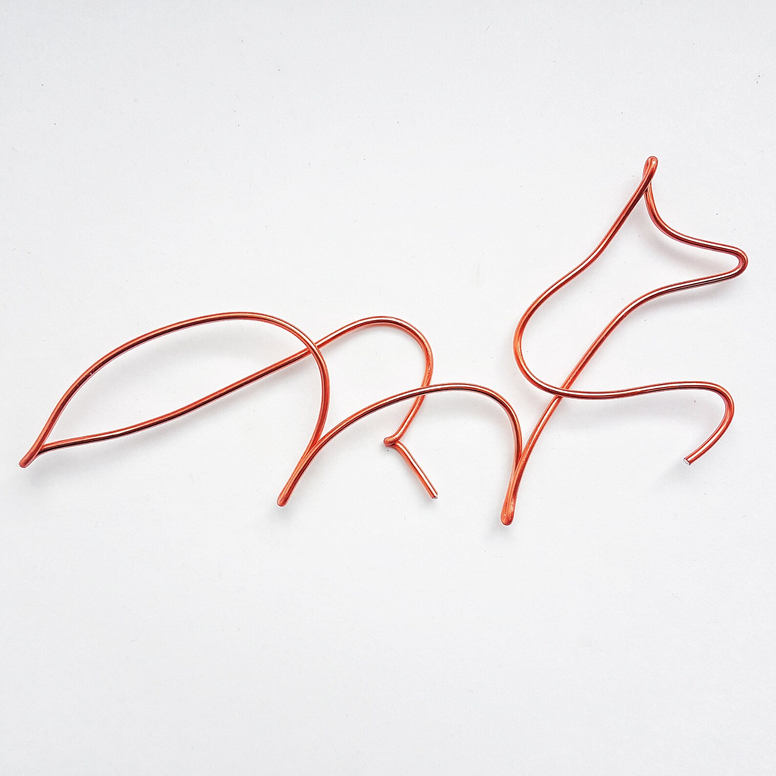 Fox Shaped Wire Silhouette Wall Art Sign - Etsy