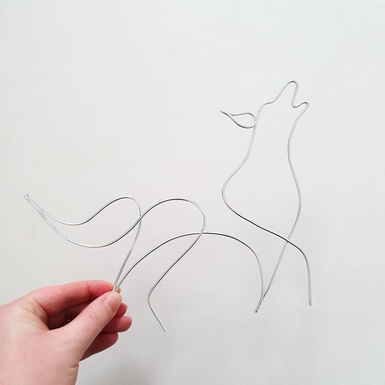 Wire Wolf Wire Silhouette Wall Art - Etsy