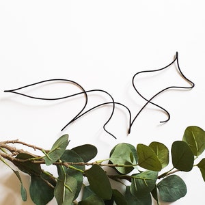 Fox Shaped Wire Silhouette Wall Art Sign - Etsy