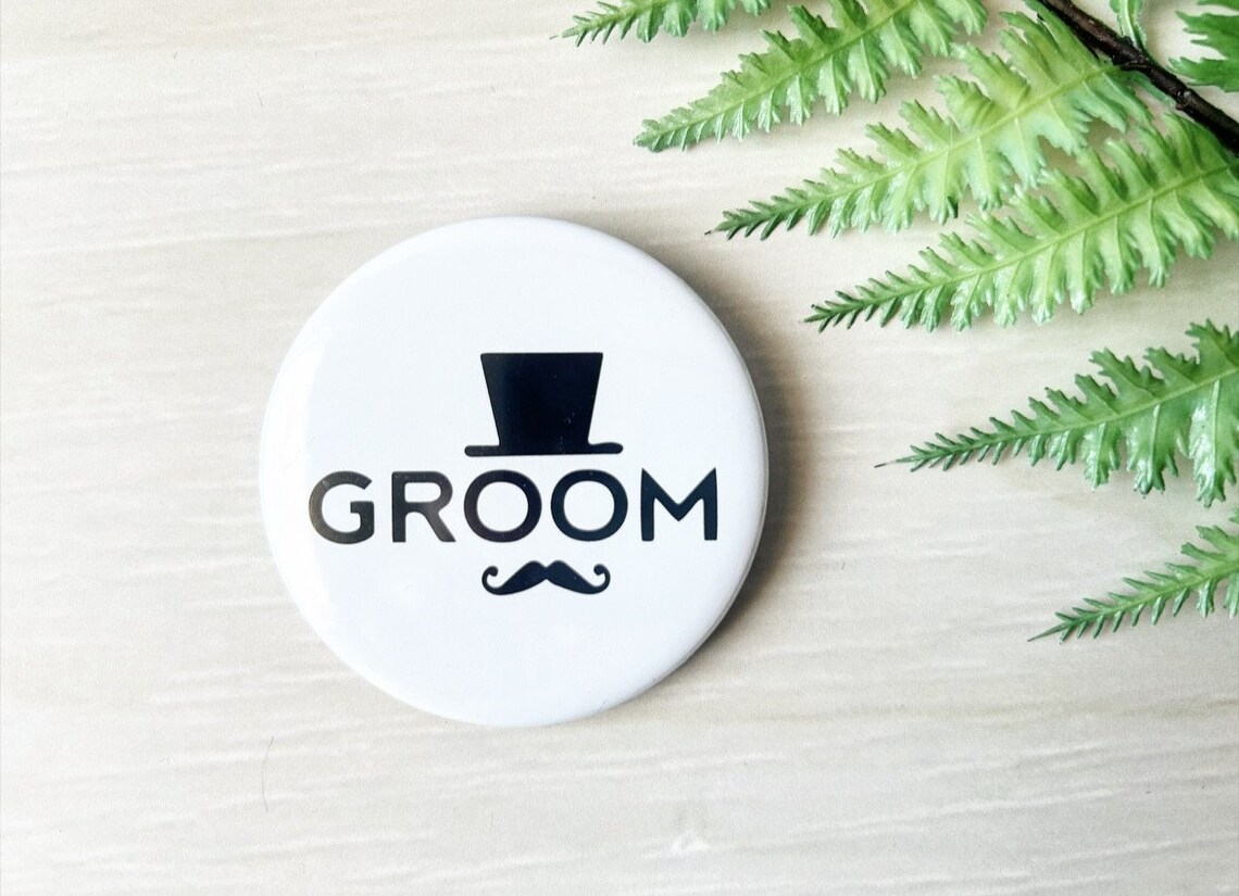 Team Groom Groomsman Badge | Groom Badge | Party Pin Buttons | Buck ...