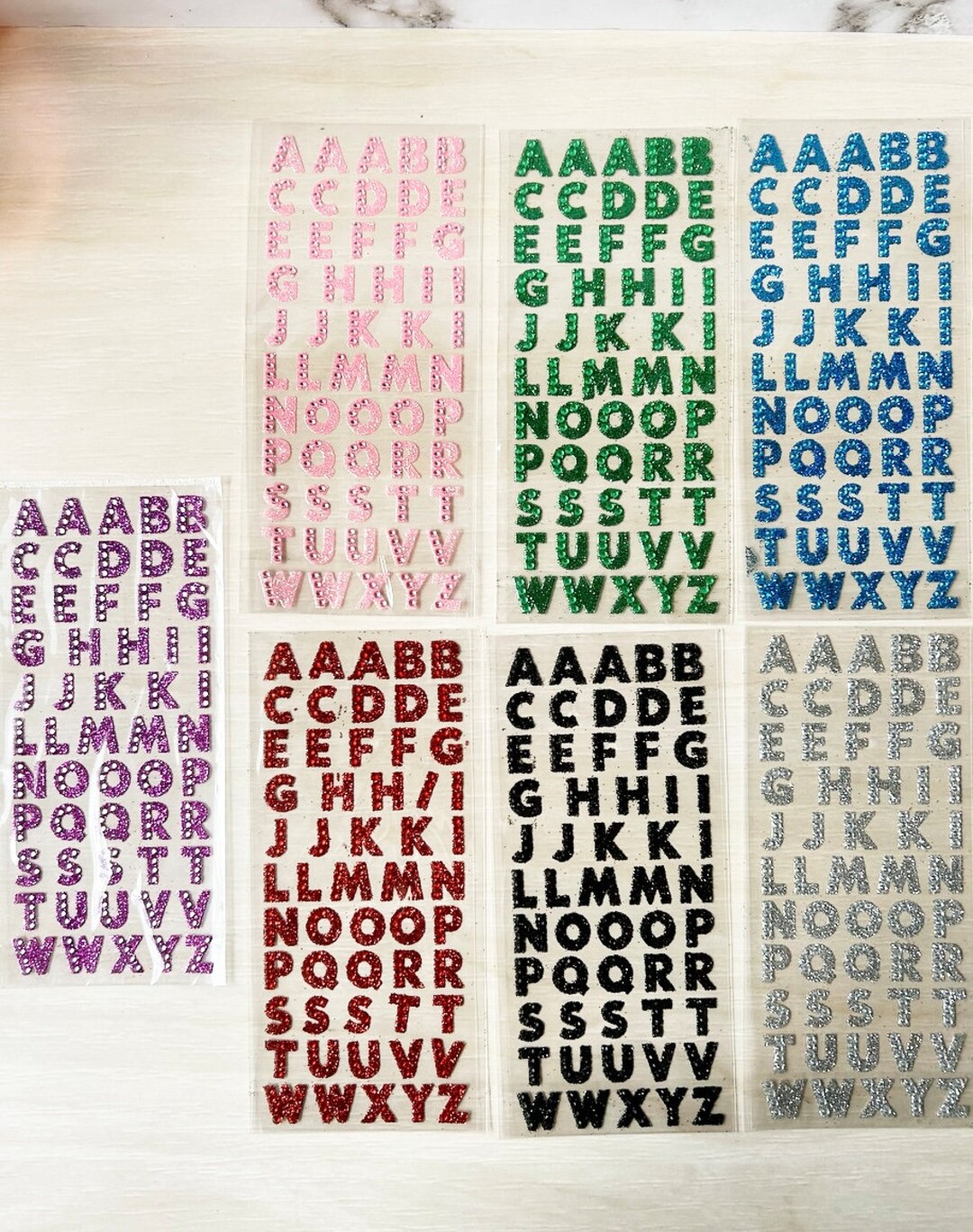 Sparkling Rhinestone Glitter Alphabet Stickers | Rhinestone Alphabet ...