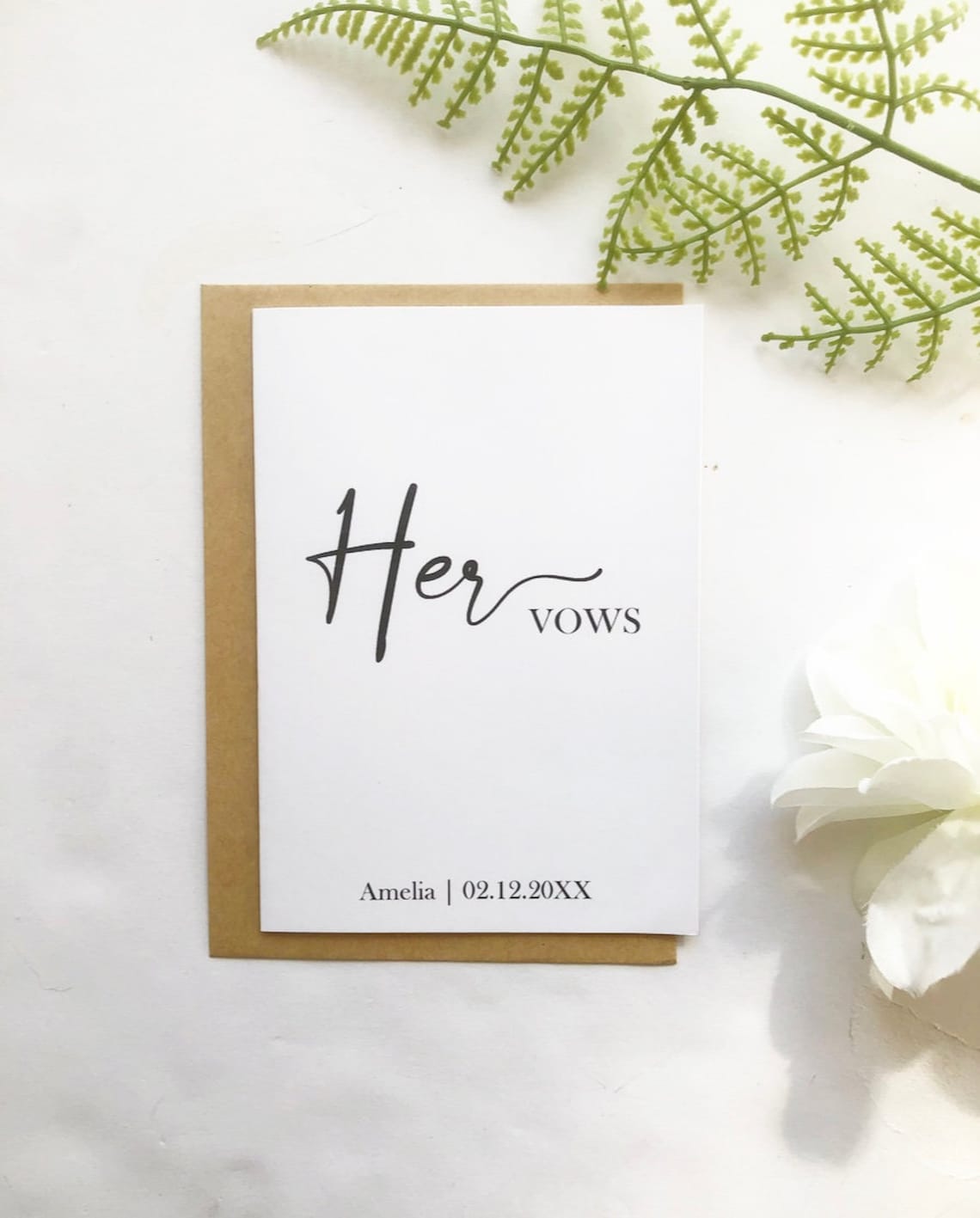 Personalised His Vows and Her Vows Wedding Cards Set of Two | Etsy ...