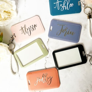 PERSONALISED Card Holder With Strap, Card Wallet, Key Chain, Luggage ...