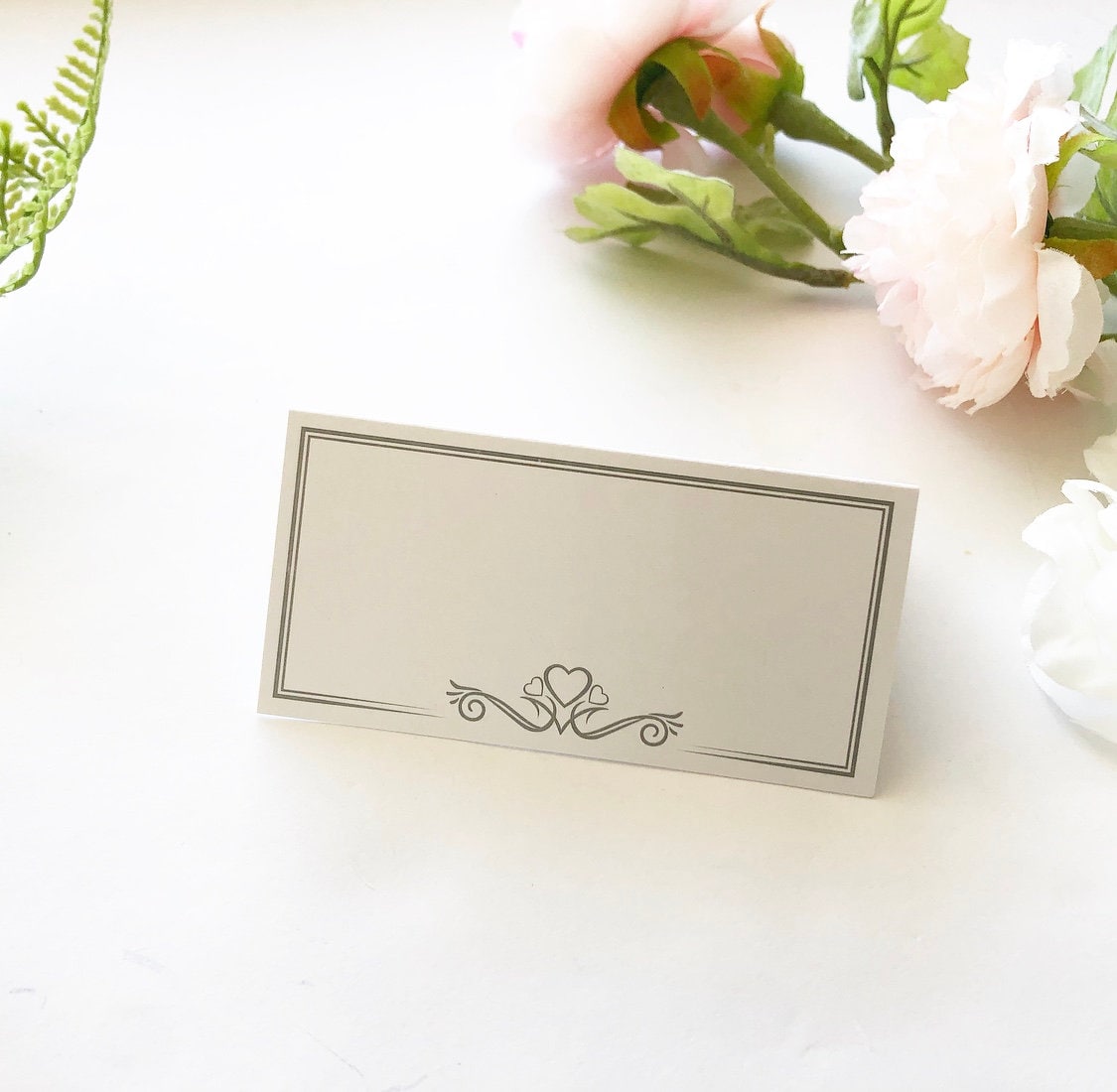 Blank Name Place Card DIY Card DIY Place Card Folded Place - Etsy