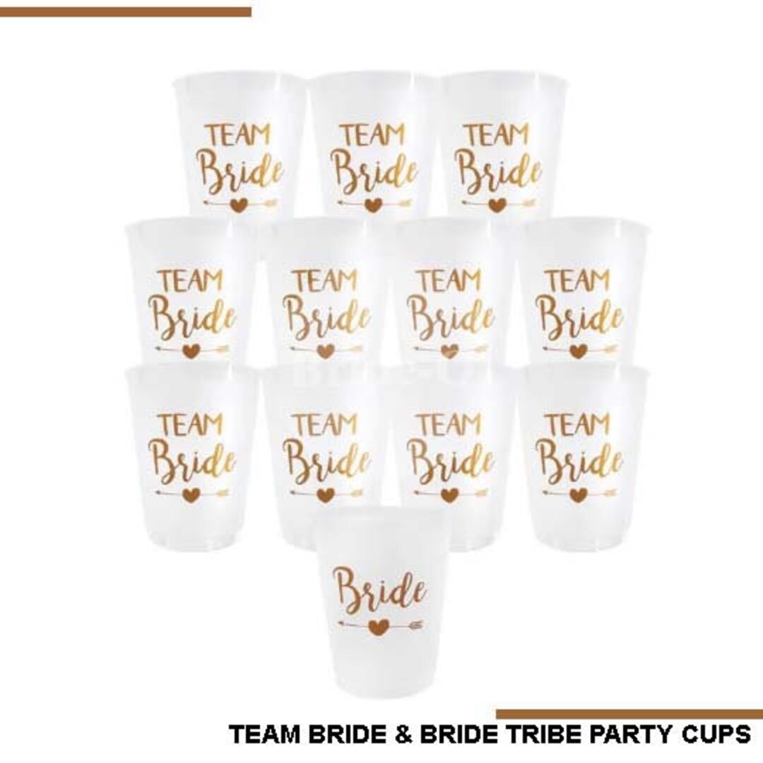 12x Team Bride Plastic Cups, Hen Party Bridal Shower Party Party ...