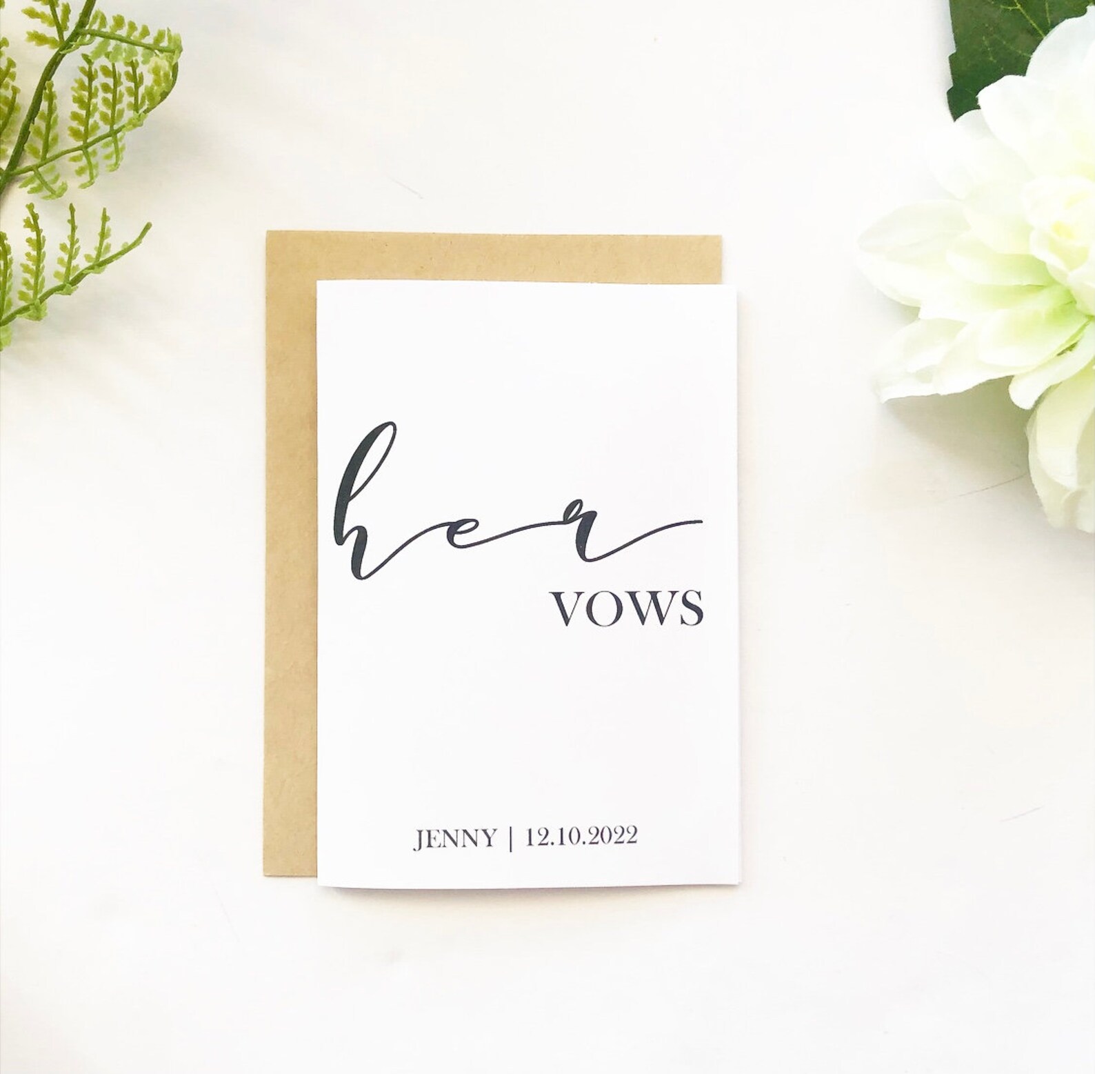 Personalised His Vows and Her Vows Wedding Cards Set of Two - Etsy ...