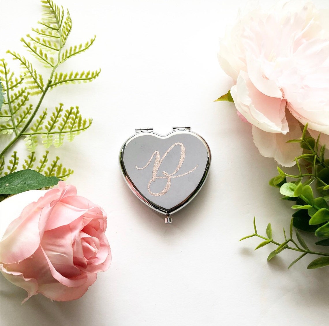 Heart Shaped Compact Mirror Personalised Bridesmaid Gifts - Etsy Australia
