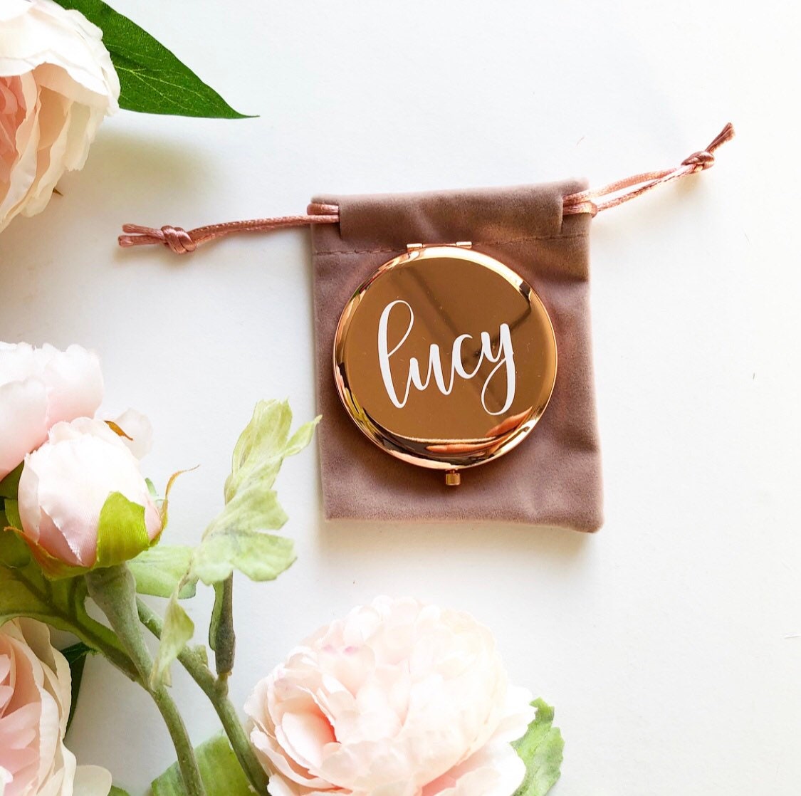 Personalised Rose Gold Compact Mirror Bridesmaid Gifts Purse - Etsy ...