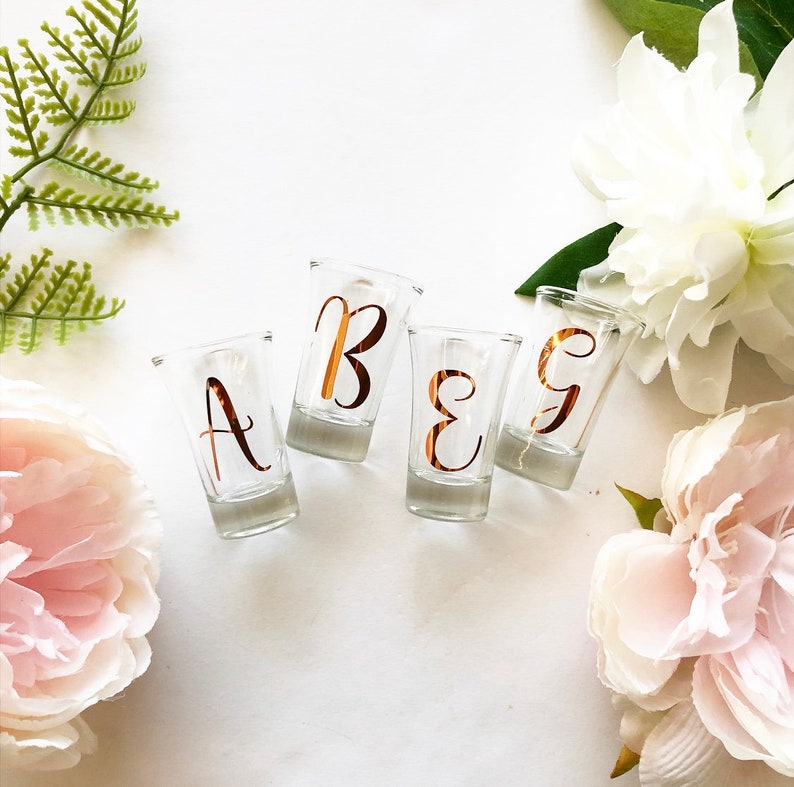 Mini Personalised Shot Glasses Custom Monogrammed Gift - Etsy Australia