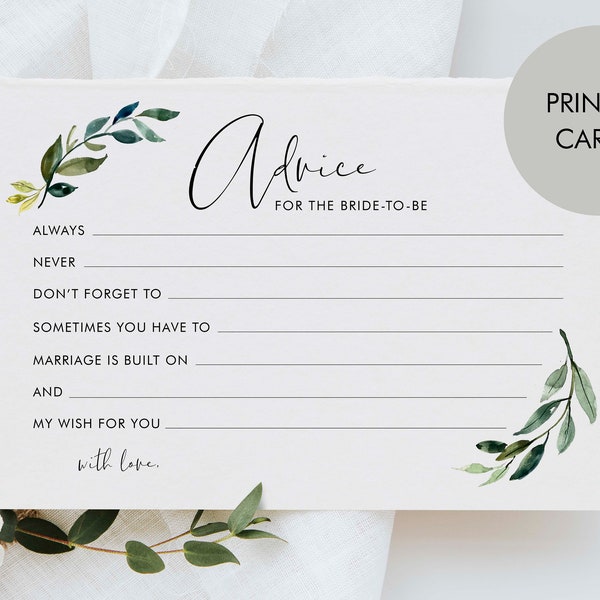 Wedding Advice Cards - Etsy