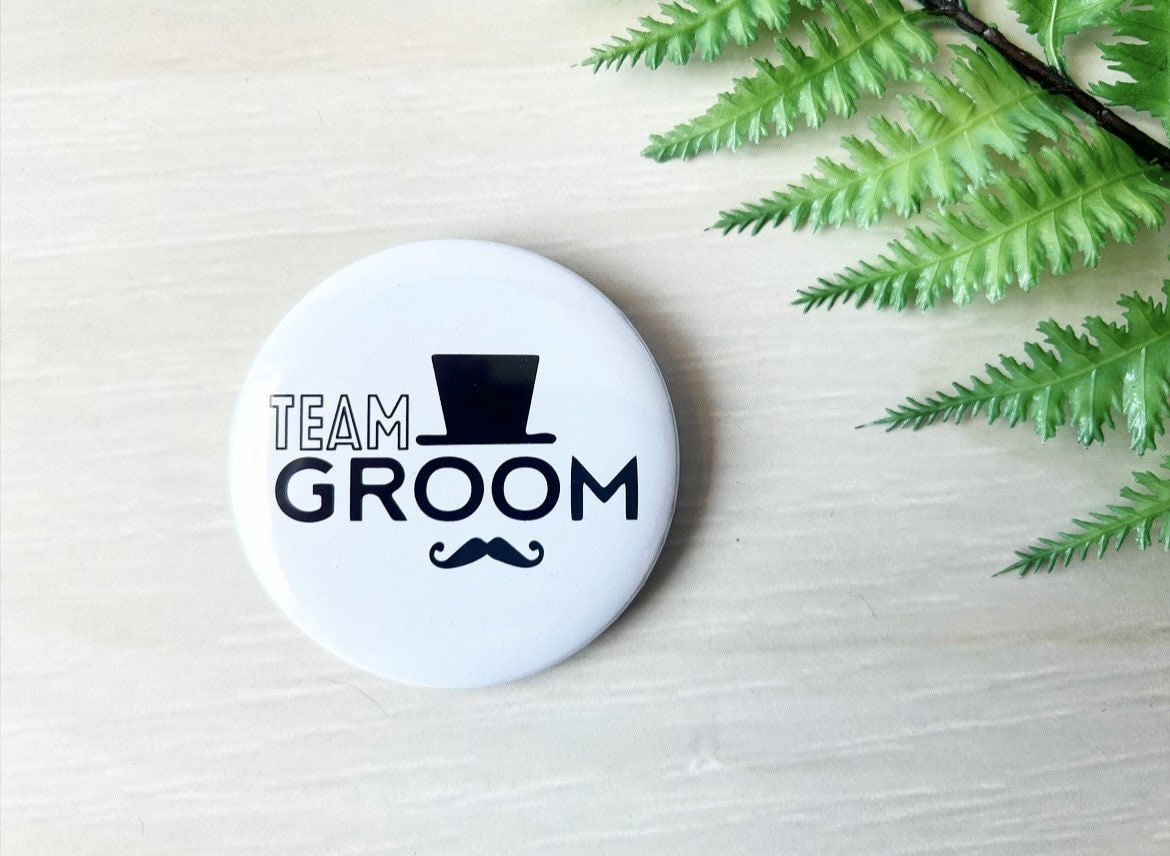 Team Groom Groomsman Badge | Groom Badge | Party Pin Buttons | Buck ...