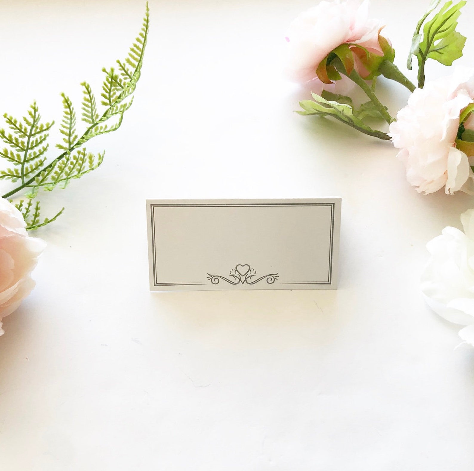 Blank Name Place Card DIY Card DIY Place Card Folded Place - Etsy