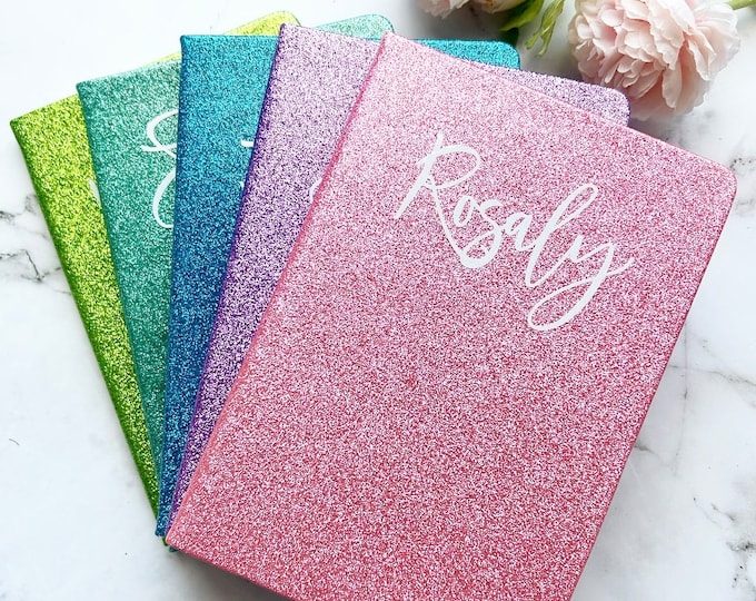 Bedazzled Notebook, Rainbow Journal, Bedazzled Journal, Whimsical ...