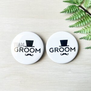 Team Groom Groomsman Badge | Groom Badge | Party Pin Buttons | Buck ...