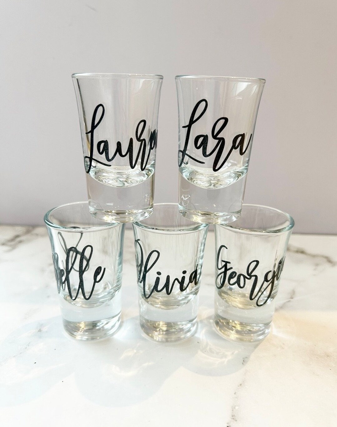 Personalised Shot Glasses, Custom Monogrammed Gift, Bridal Shower Gift ...
