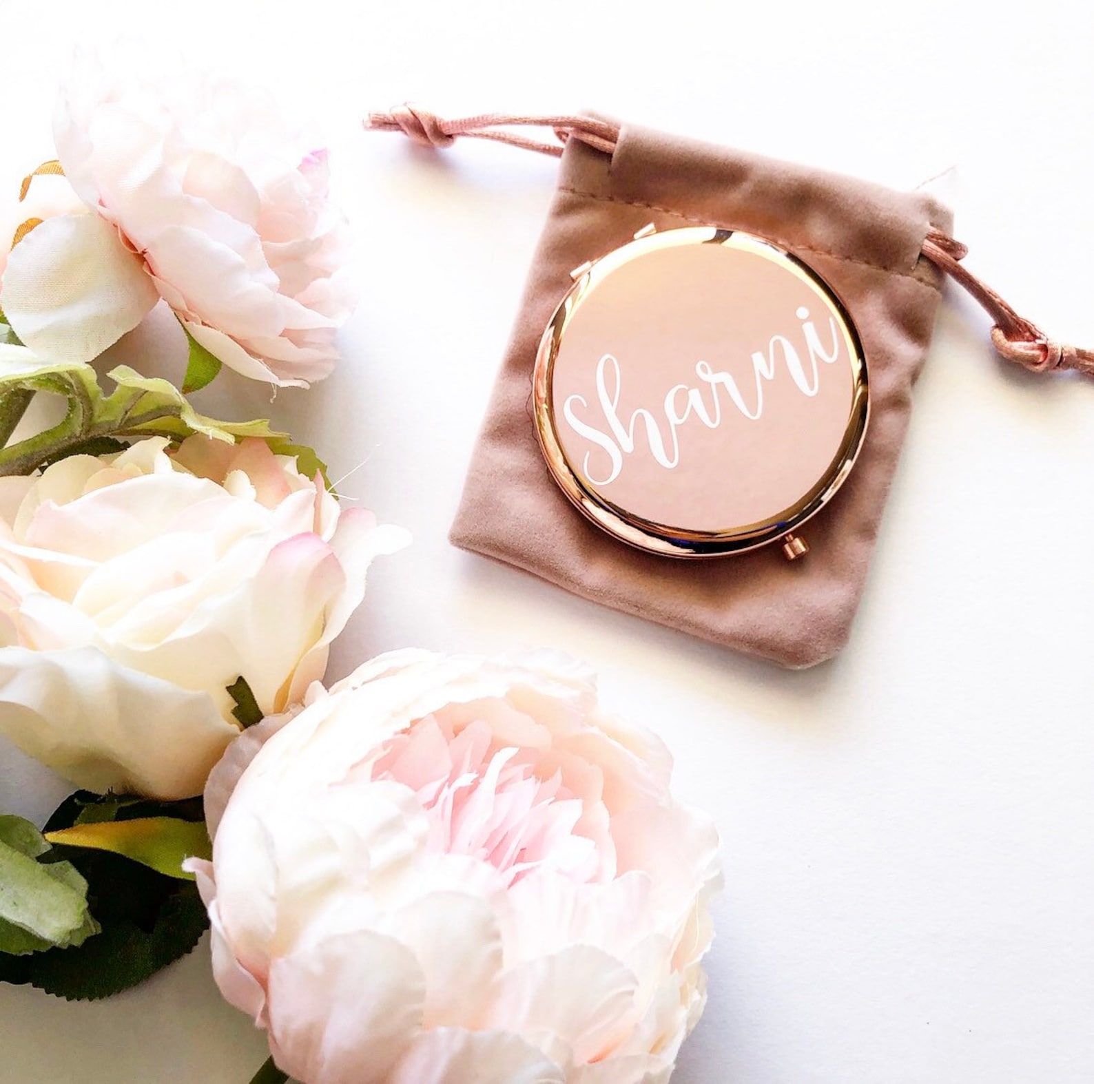 Personalised Rose Gold Compact Mirror Bridesmaid Gifts Purse - Etsy