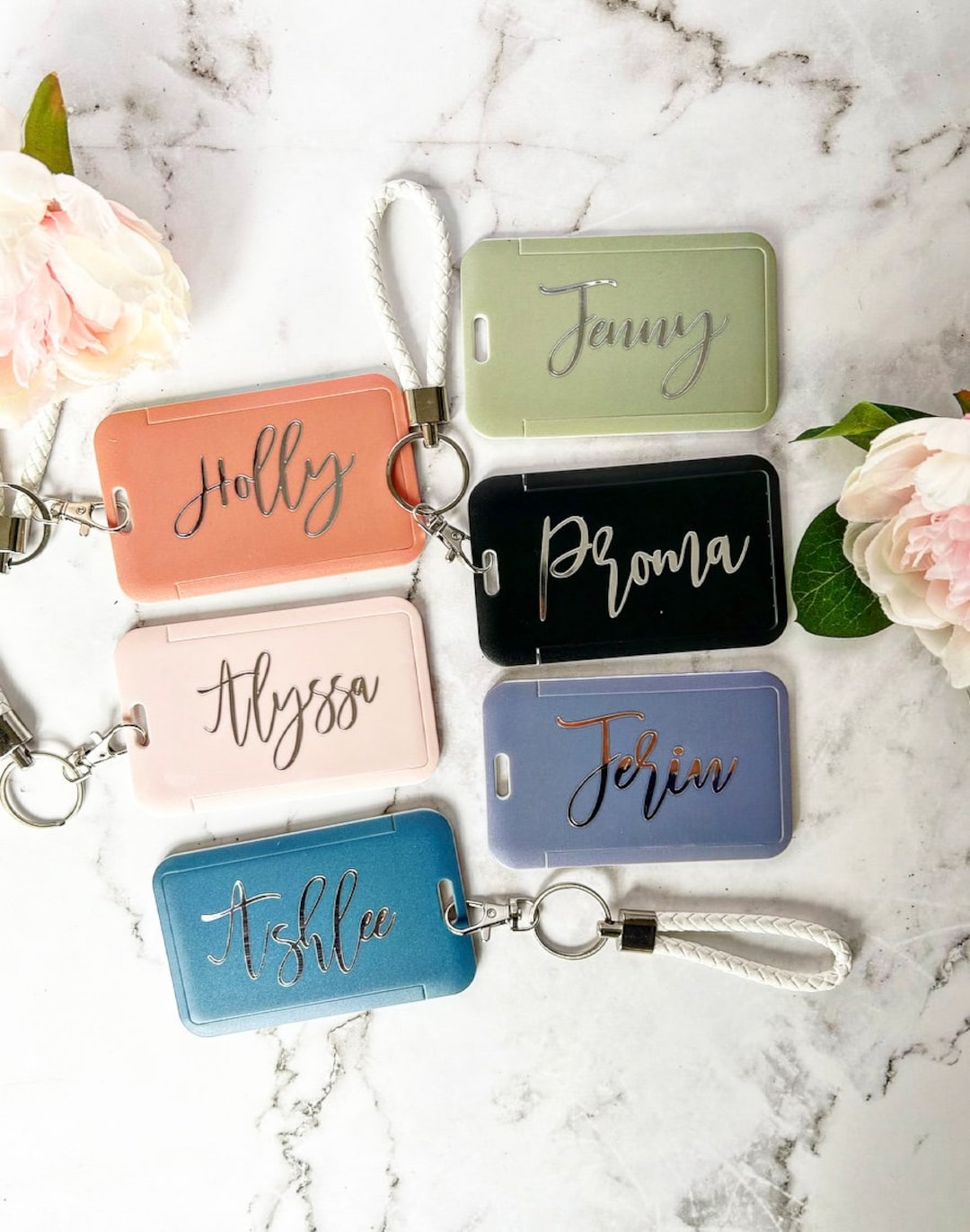 PERSONALISED Card Holder With Strap, Card Wallet, Key Chain, Luggage ...