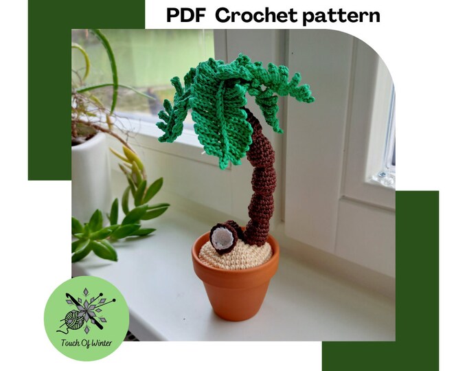 Crochet Palm Tree 3pcs Coconut Tree Applique - Etsy