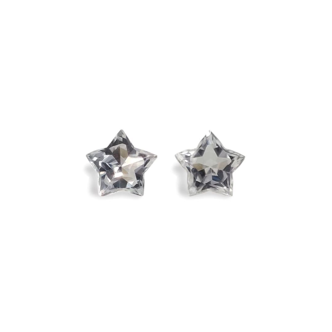 White Topaz Star Shape 8x8 Mm Size Gemstone | White Topaz Star Shape ...