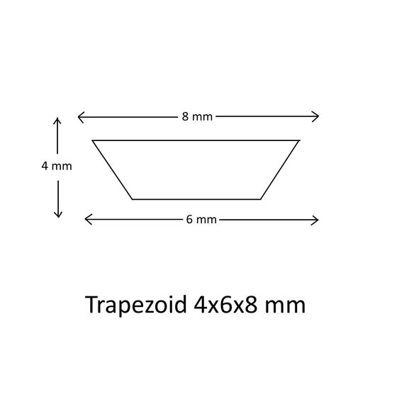 Trapazoid Shape Cut Out White