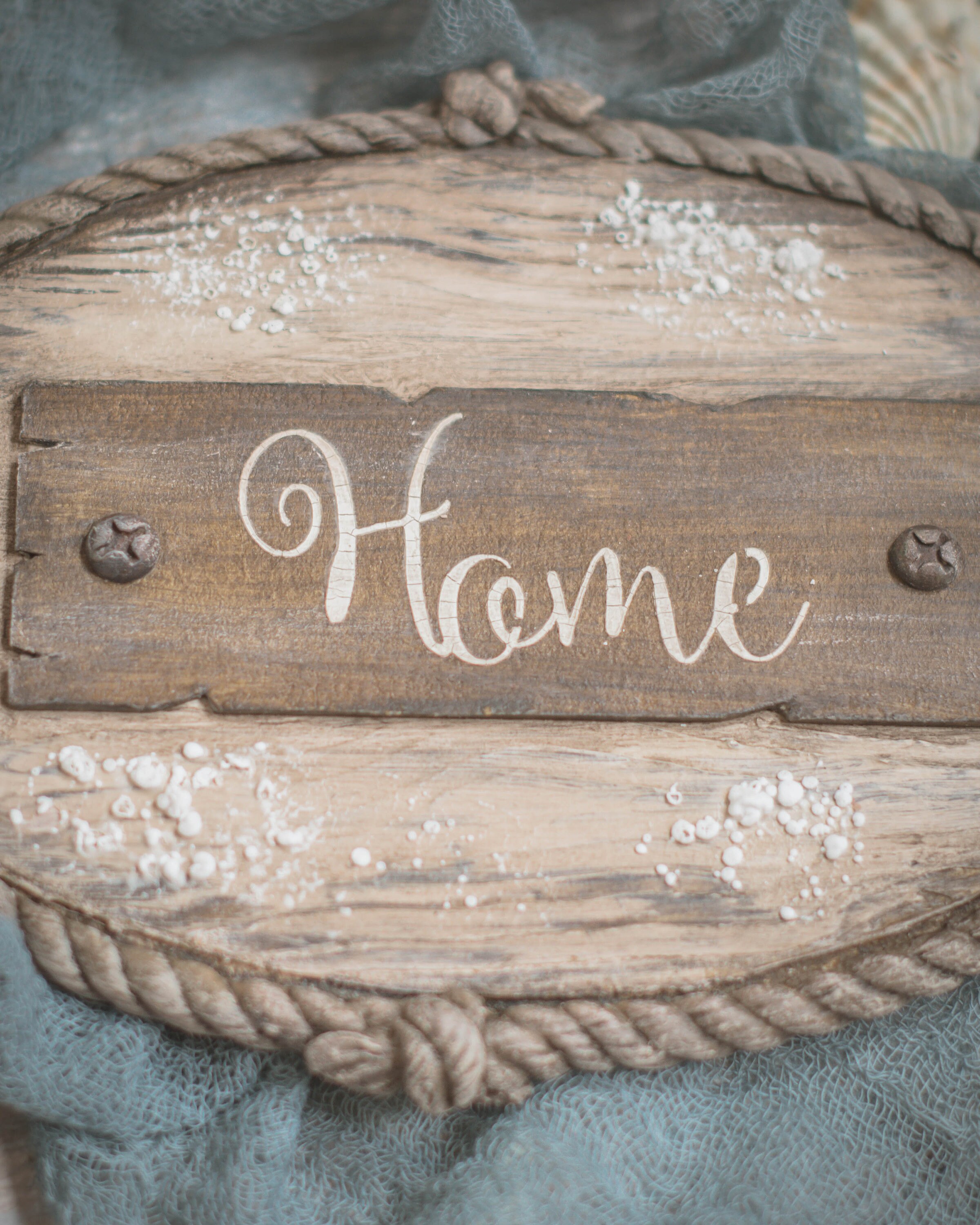 Wooden Home Sign in Rustic Maritime Style 3D Wall Plaque in - Etsy