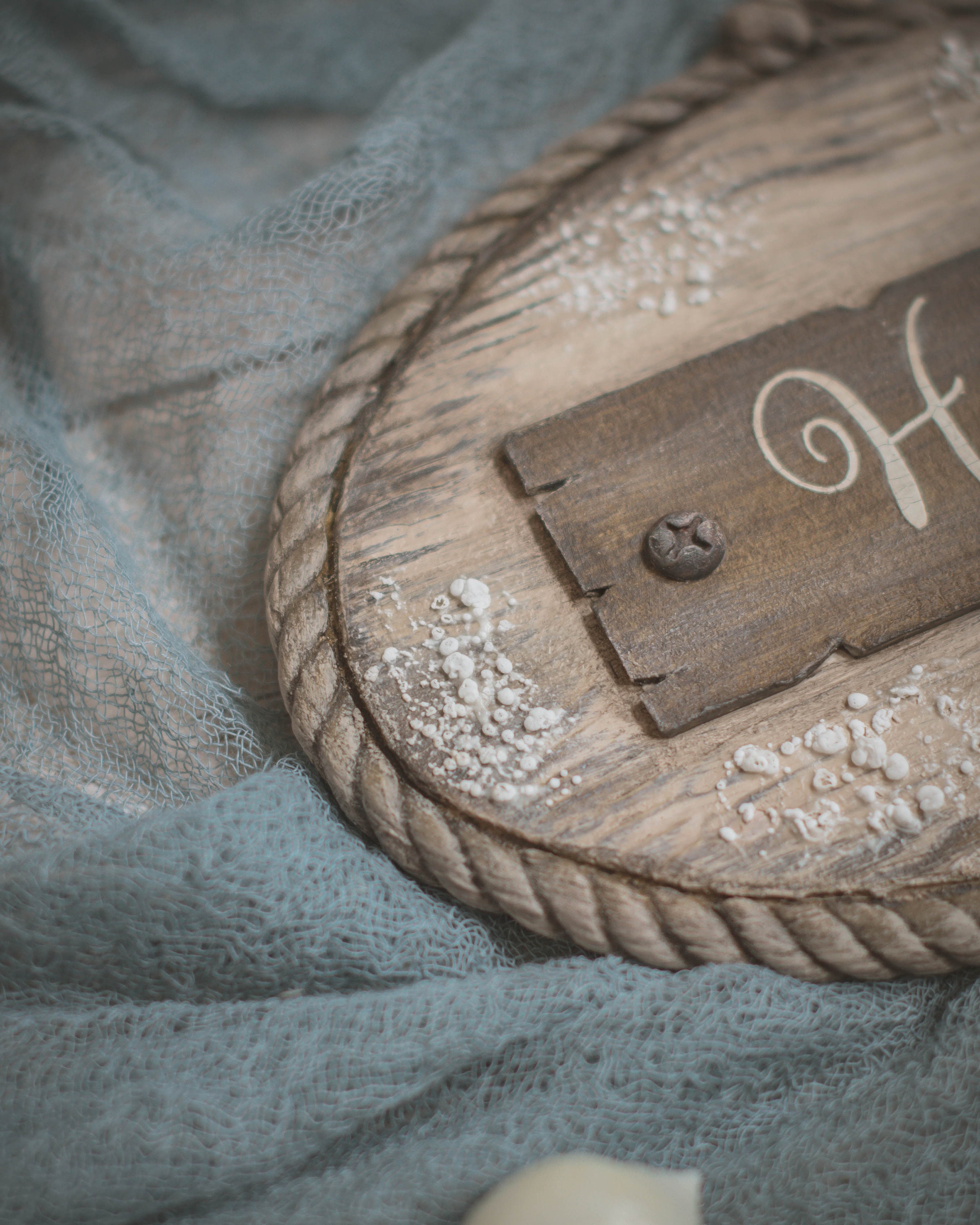 Wooden Home Sign in Rustic Maritime Style, 3D Wall Plaque in Vintage ...