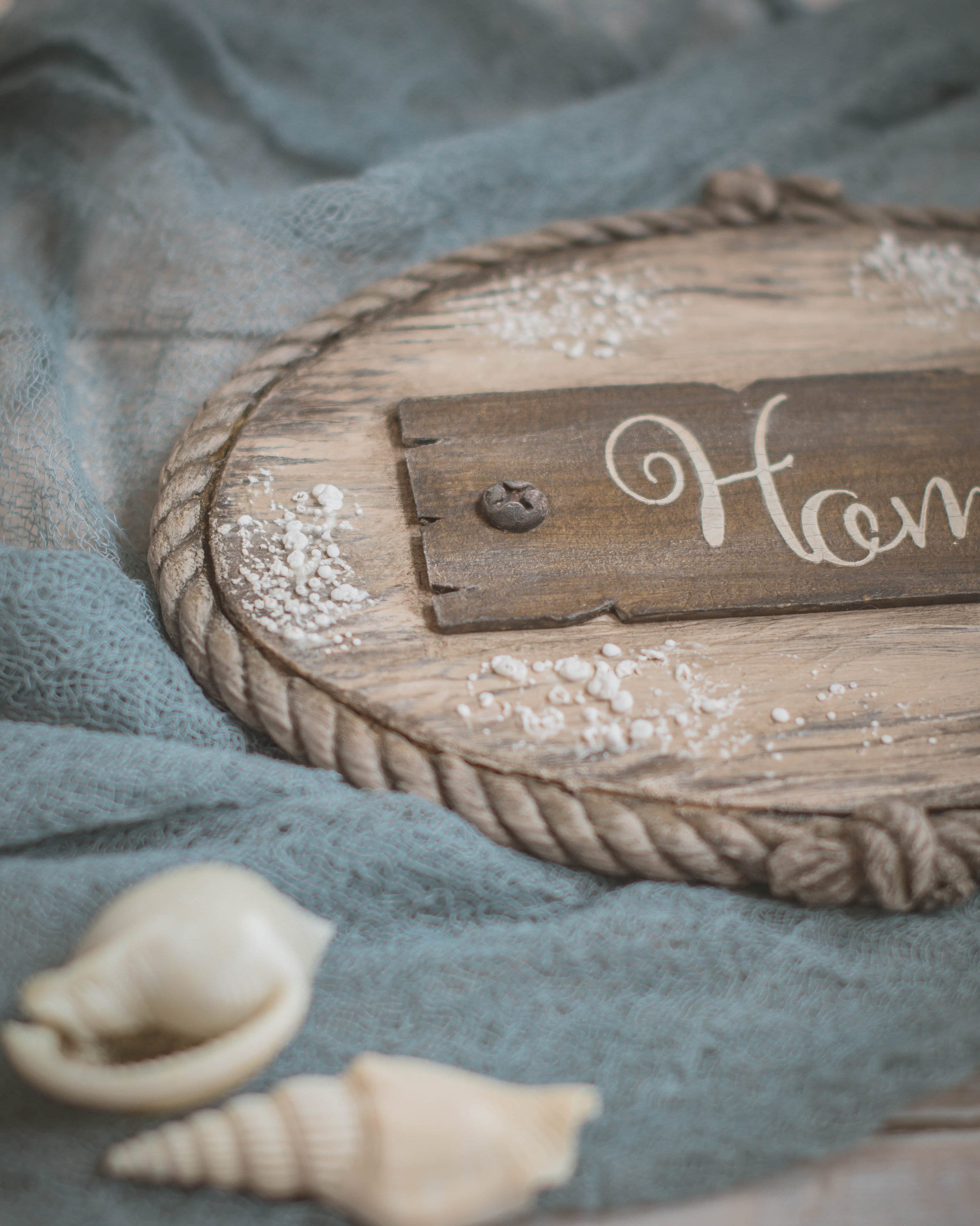 Wooden Home Sign in Rustic Maritime Style 3D Wall Plaque in - Etsy