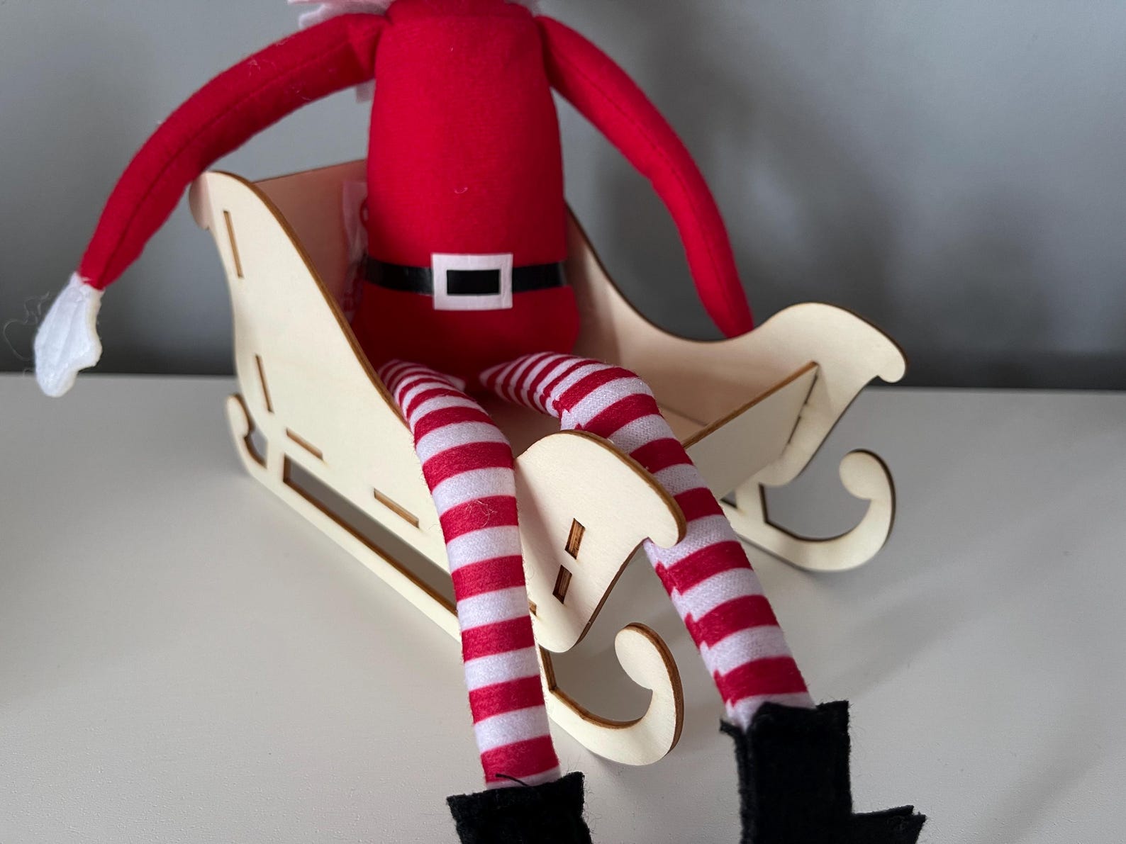 Elf Props Mini Wooden Sleigh Elf Accessories - Etsy UK