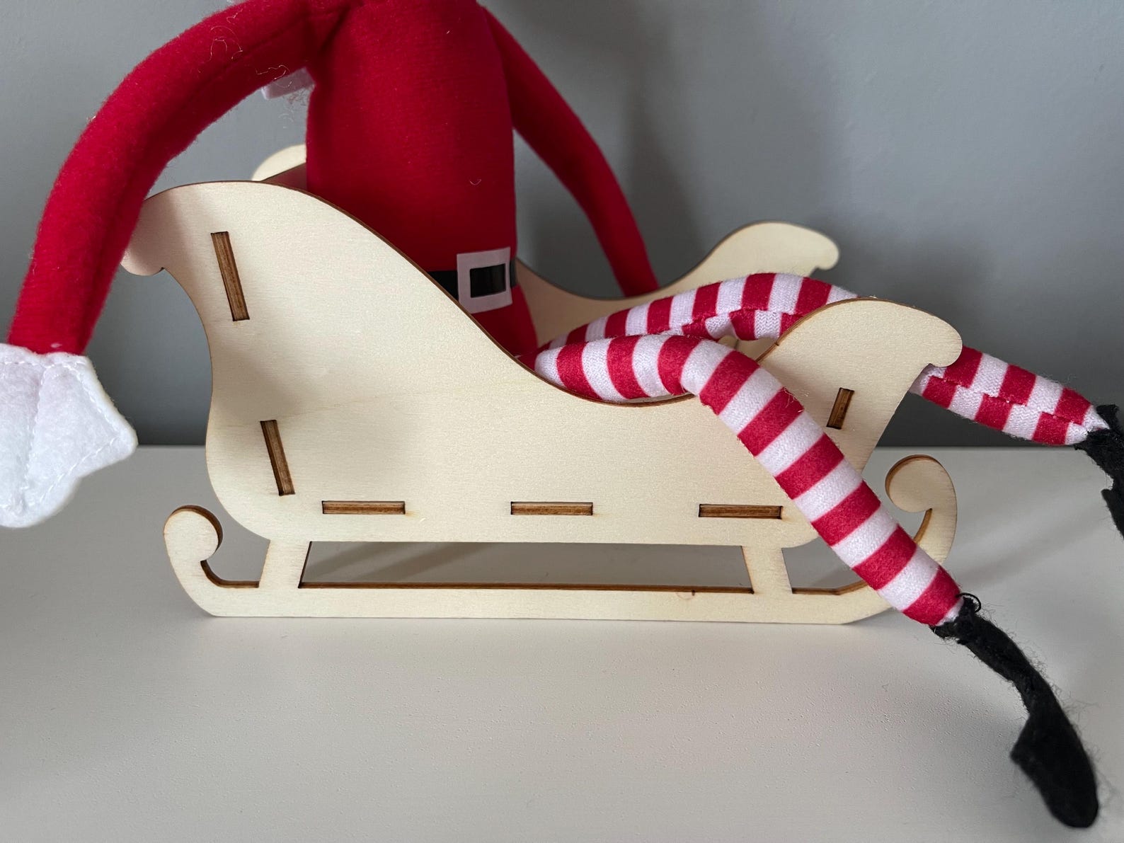 Elf Props Mini Wooden Sleigh Elf Accessories - Etsy UK