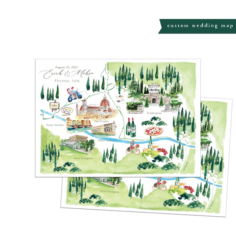 Custom Illustrated Map Site Map Wedding Venue Wedding Map - Etsy