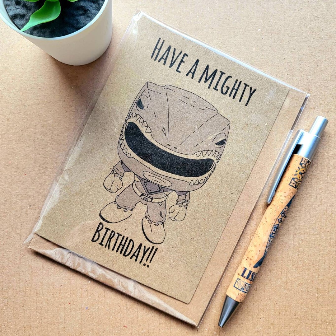 Funny Power Rangers Birthday Card Mighty Birthday - Etsy Australia