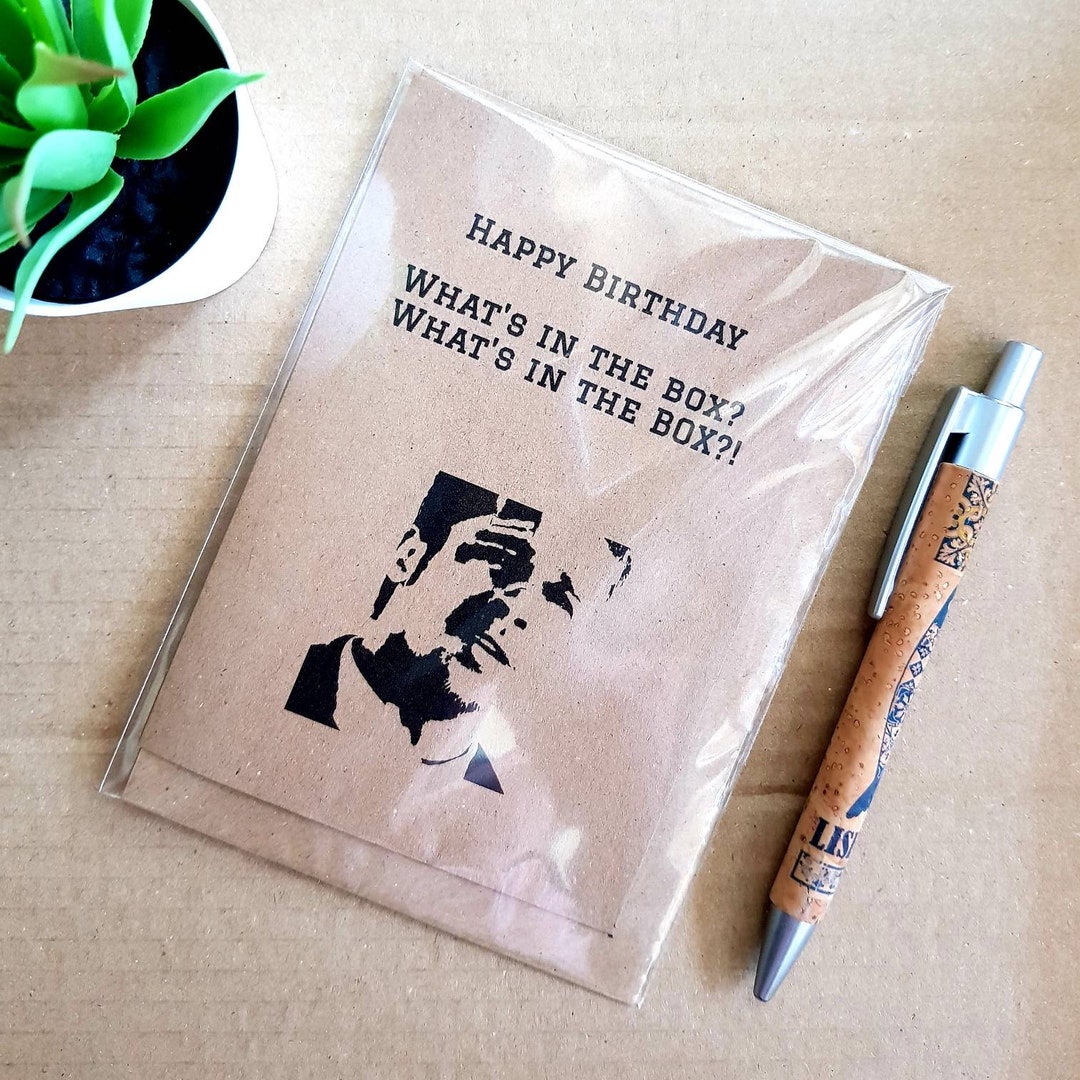 Funny Seven Birthday Card Seven Movie Quote Whats in the Box - Etsy