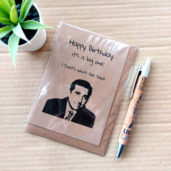 Funny the Office Birthday Card That's What She Said | Etsy