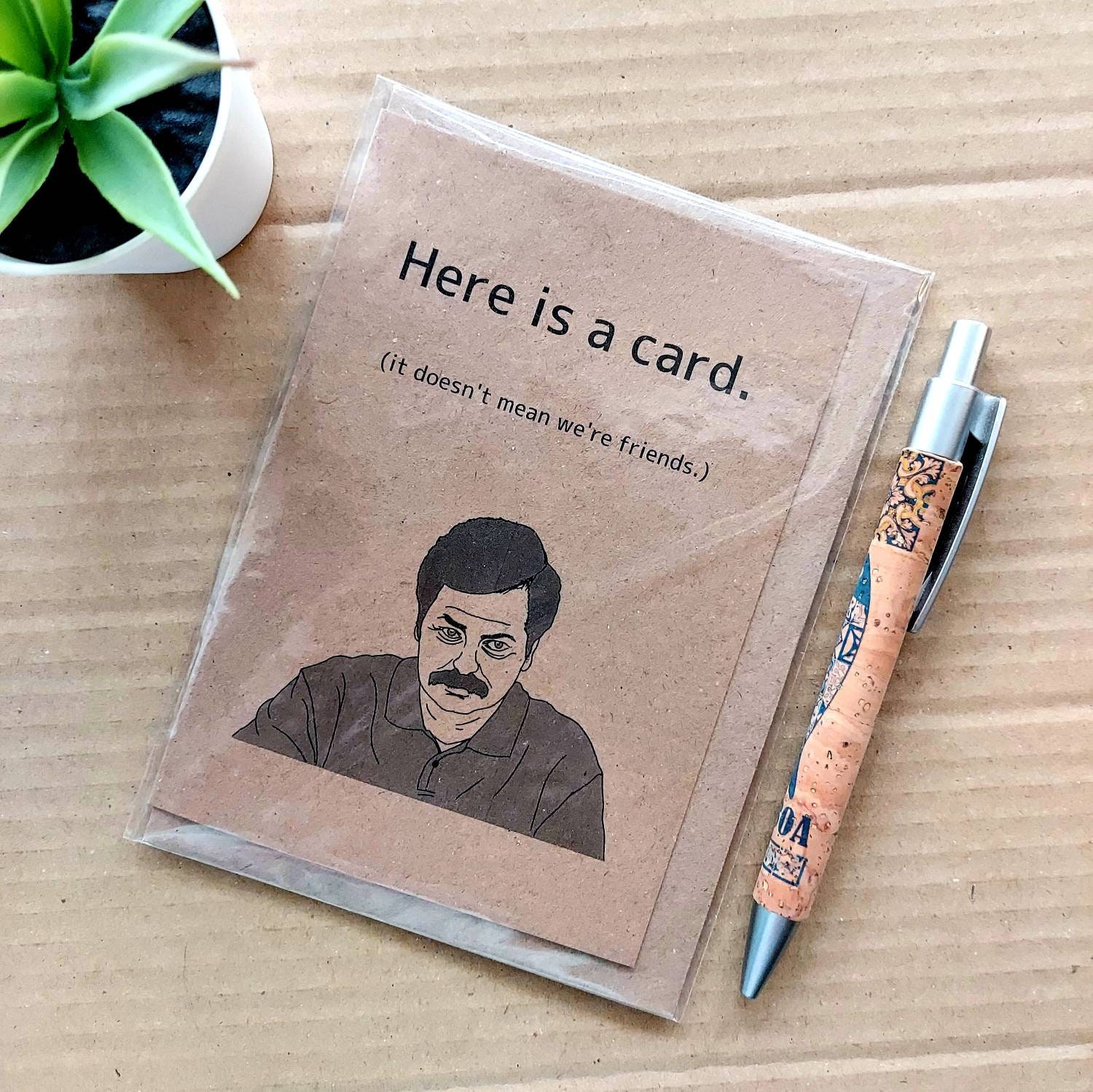 Parks and Recreation Birthday Card Funny Ron Swanson - Etsy