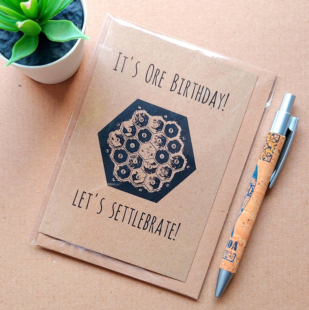 Settlers of Catan Birthday Card Funny Geeky Board Game Card - Etsy
