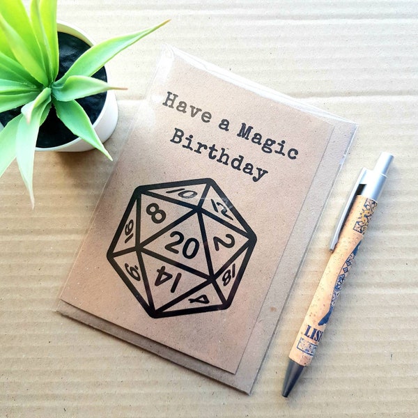 Dnd Birthday Card/ D&D Card / Dungeon Master Card / D20 / - Etsy