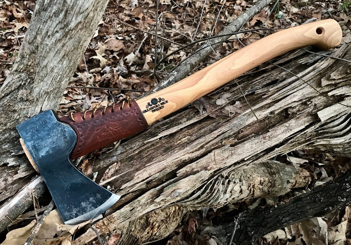 420-overstrike Guard With Leather Lacing for the Gränsfors - Etsy